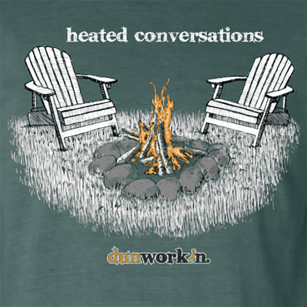 Heated Conversations Bonfire Men's Short Sleeve Tee – dunworkin